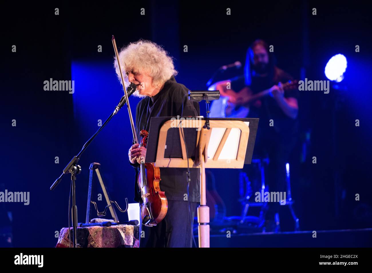 Italian singer and violonist Angelo Branduardi in concert “il cammino ...