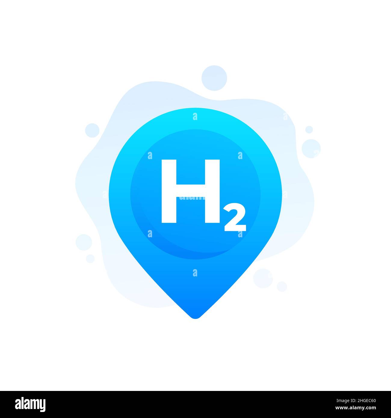 hydrogen icon with pin marker Stock Vector Image & Art - Alamy