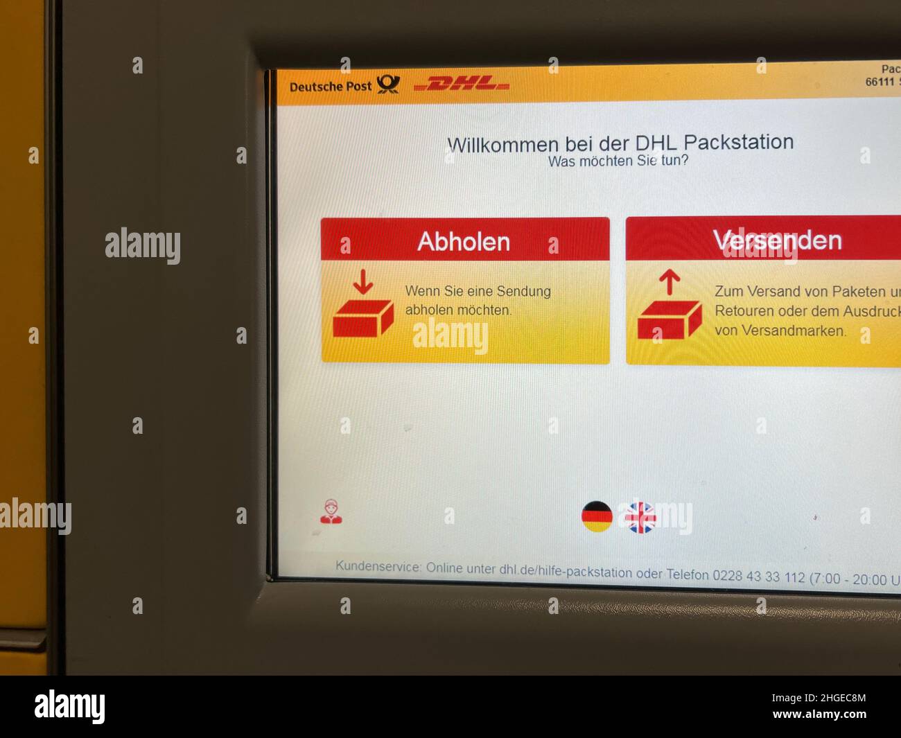 DHL Packstation - SAARBRUECKEN, GERMANY - JANUARY 20, 2022 Stock Photo ...