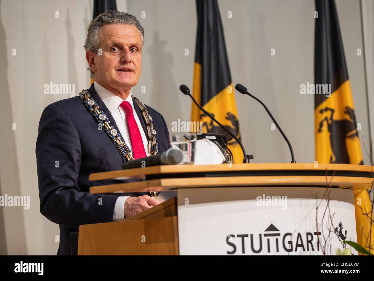 Stuttgart, Germany. 20th Jan, 2022. Frank Nopper (CDU), Lord Mayor of ...