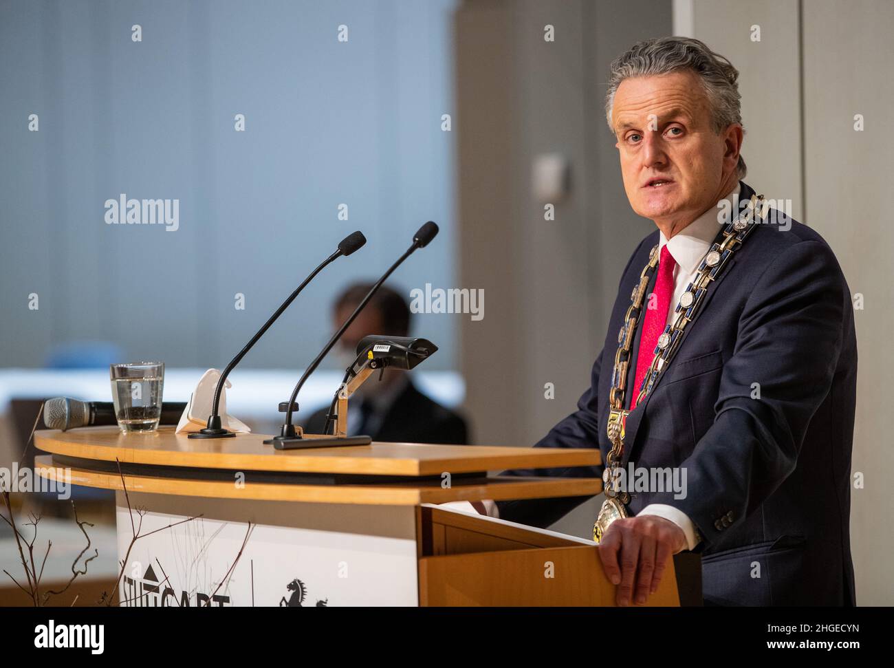 Stuttgart, Germany. 20th Jan, 2022. Frank Nopper (CDU), Lord Mayor of ...