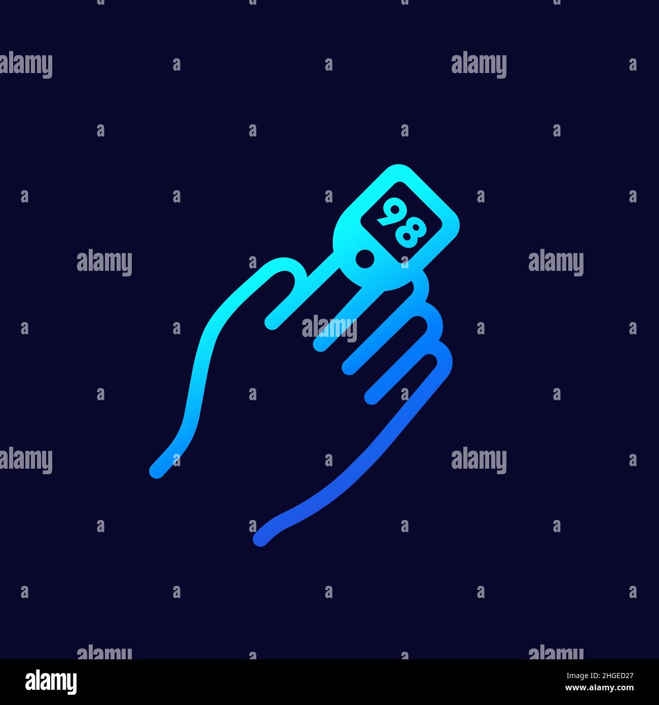 oximeter vector icon, oxygen saturation control Stock Vector Image ...