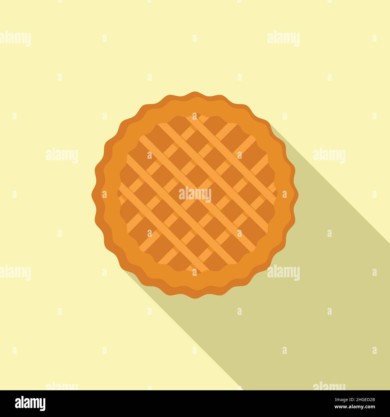 Apple pie food icon flat vector. Dessert cake. Hand slice Stock Vector ...