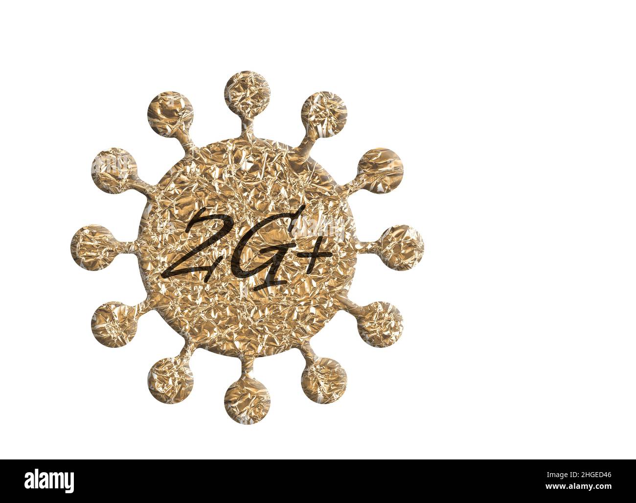 Coronavirus, 2G +, symbol against white background Stock Photo - Alamy