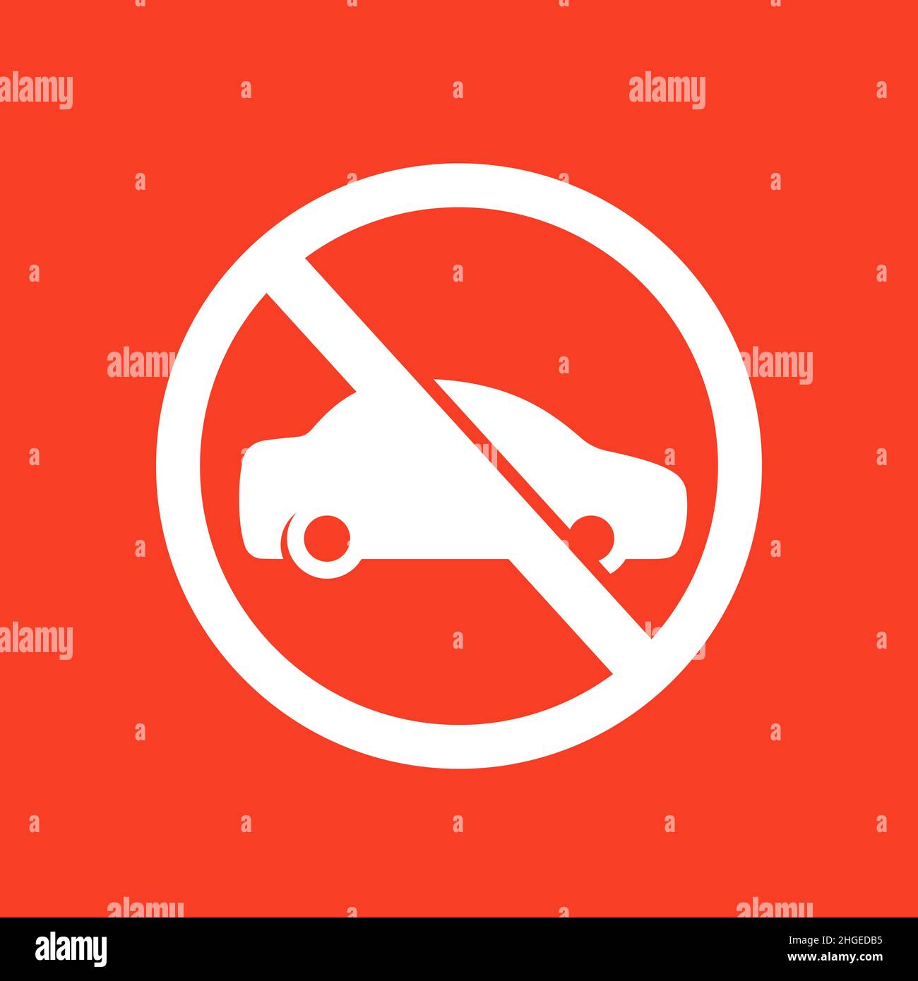No cars allowed sign Stock Vector Images - Alamy