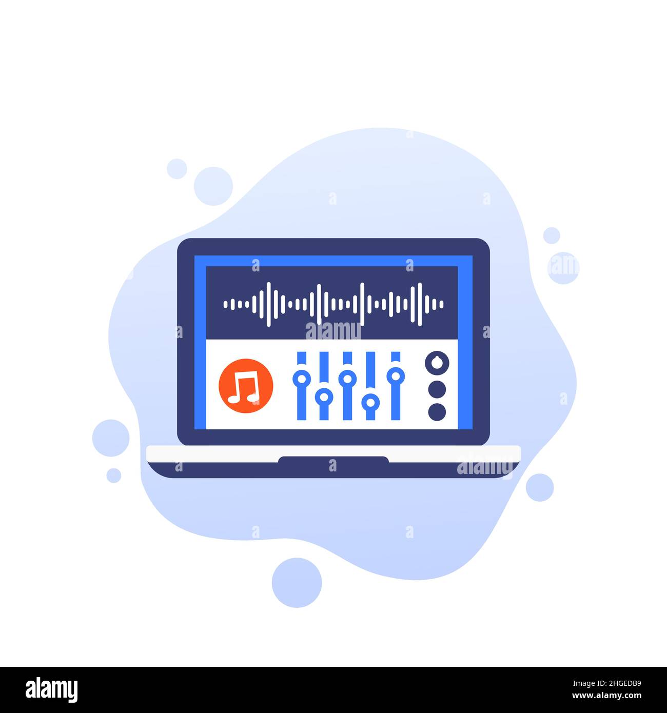 audio editing and sound production vector icon Stock Vector Image & Art ...