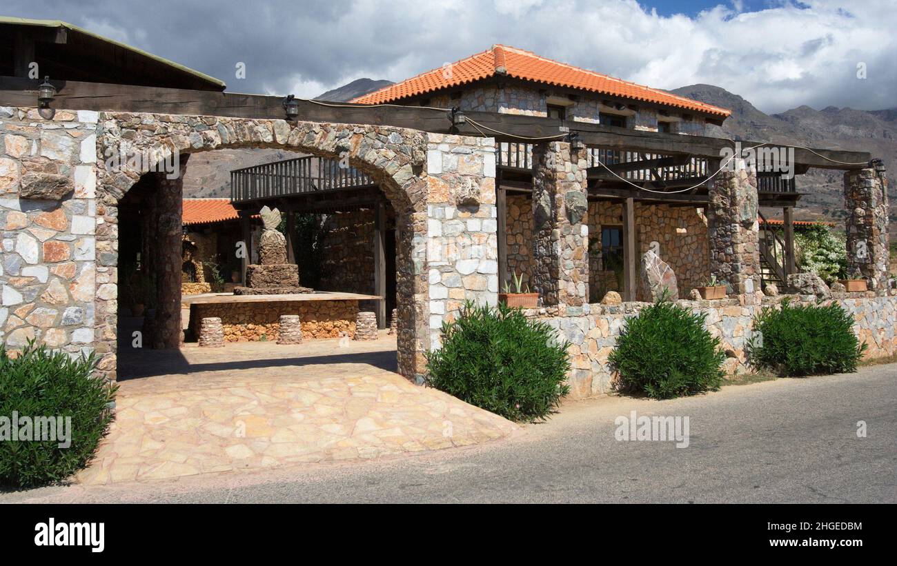 Residential house on Crete in Greece,Europe Stock Photo - Alamy