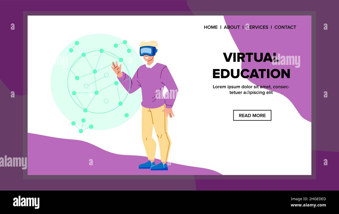 Zoom classroom illustration Stock Vector Images - Alamy