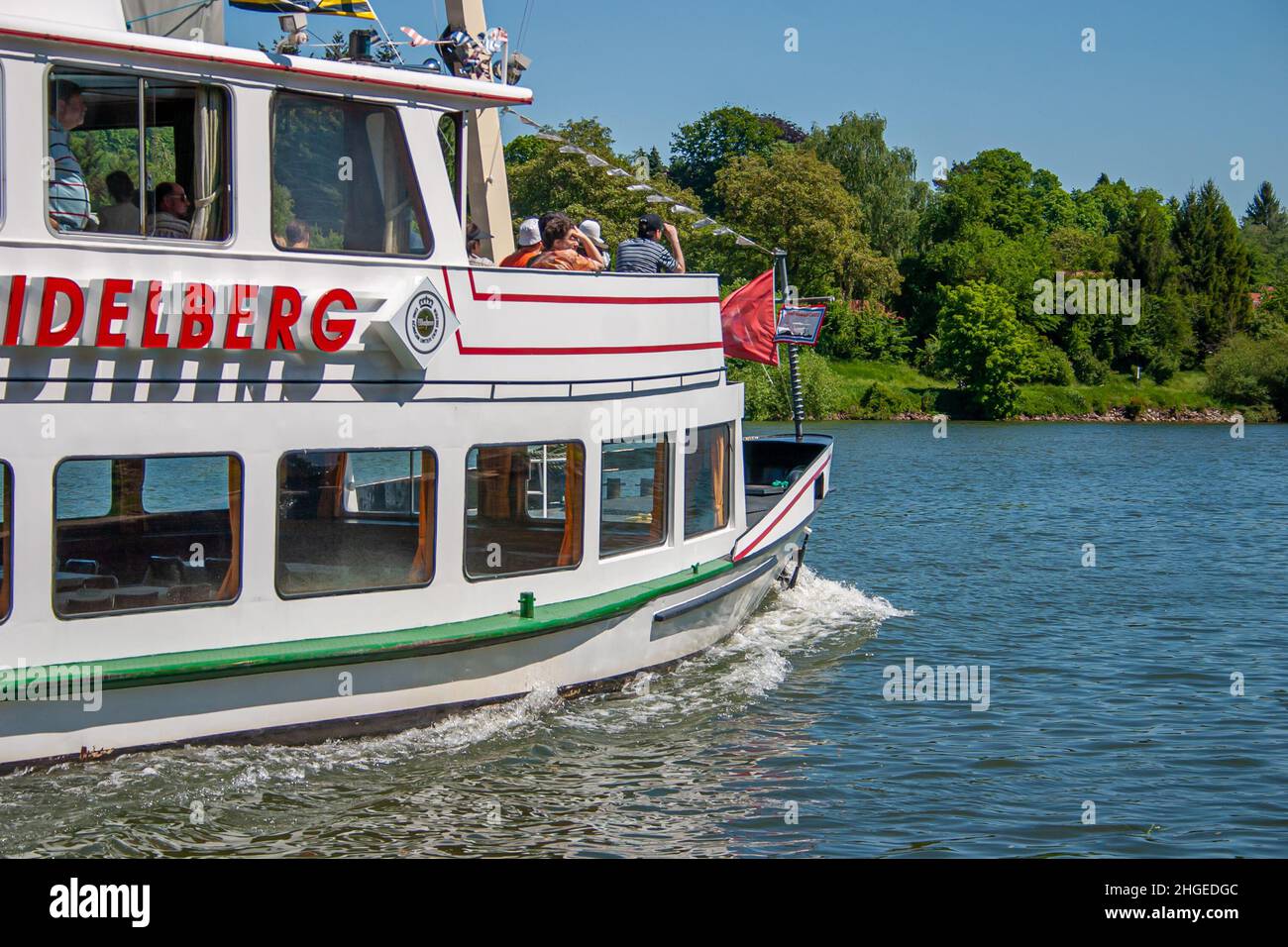 Neckargemuend, Germany - May 5, 2008: A river excursion boat for ...