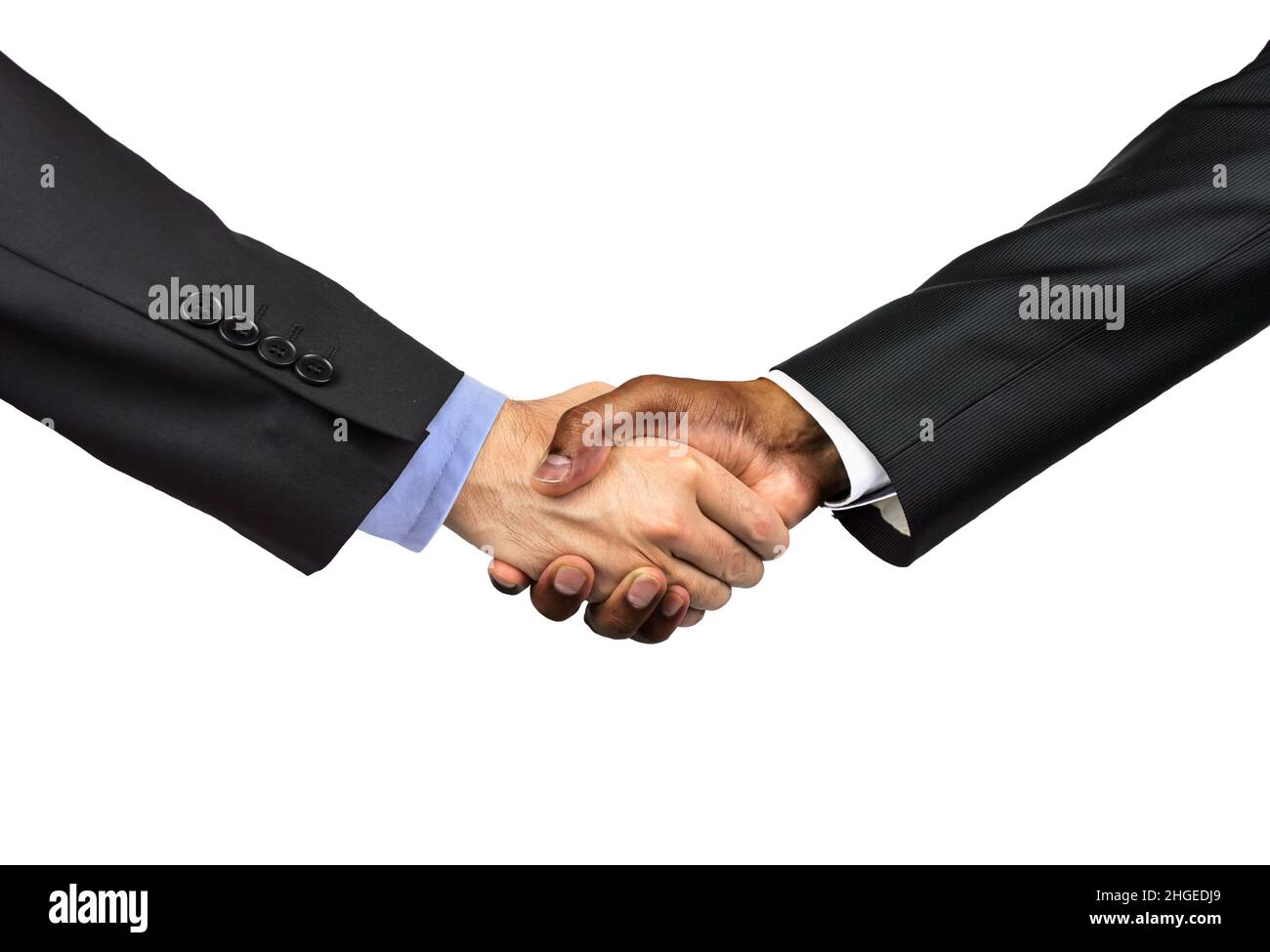 Two men shake hands against Cut Out Stock Images & Pictures - Alamy