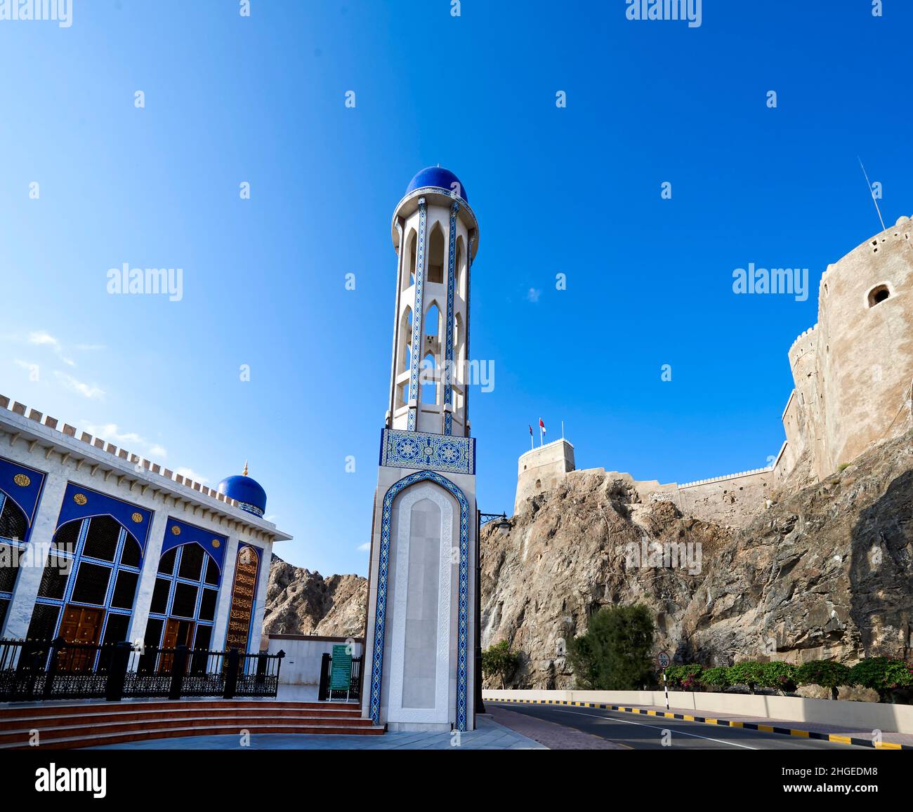 Oman. Muscat. Al Khor mosque Stock Photo - Alamy