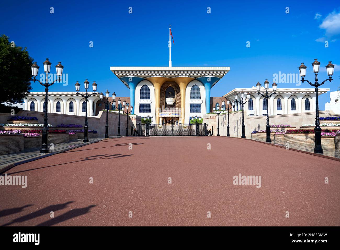 Oman. Muscat. Al Alam Palace Stock Photo - Alamy