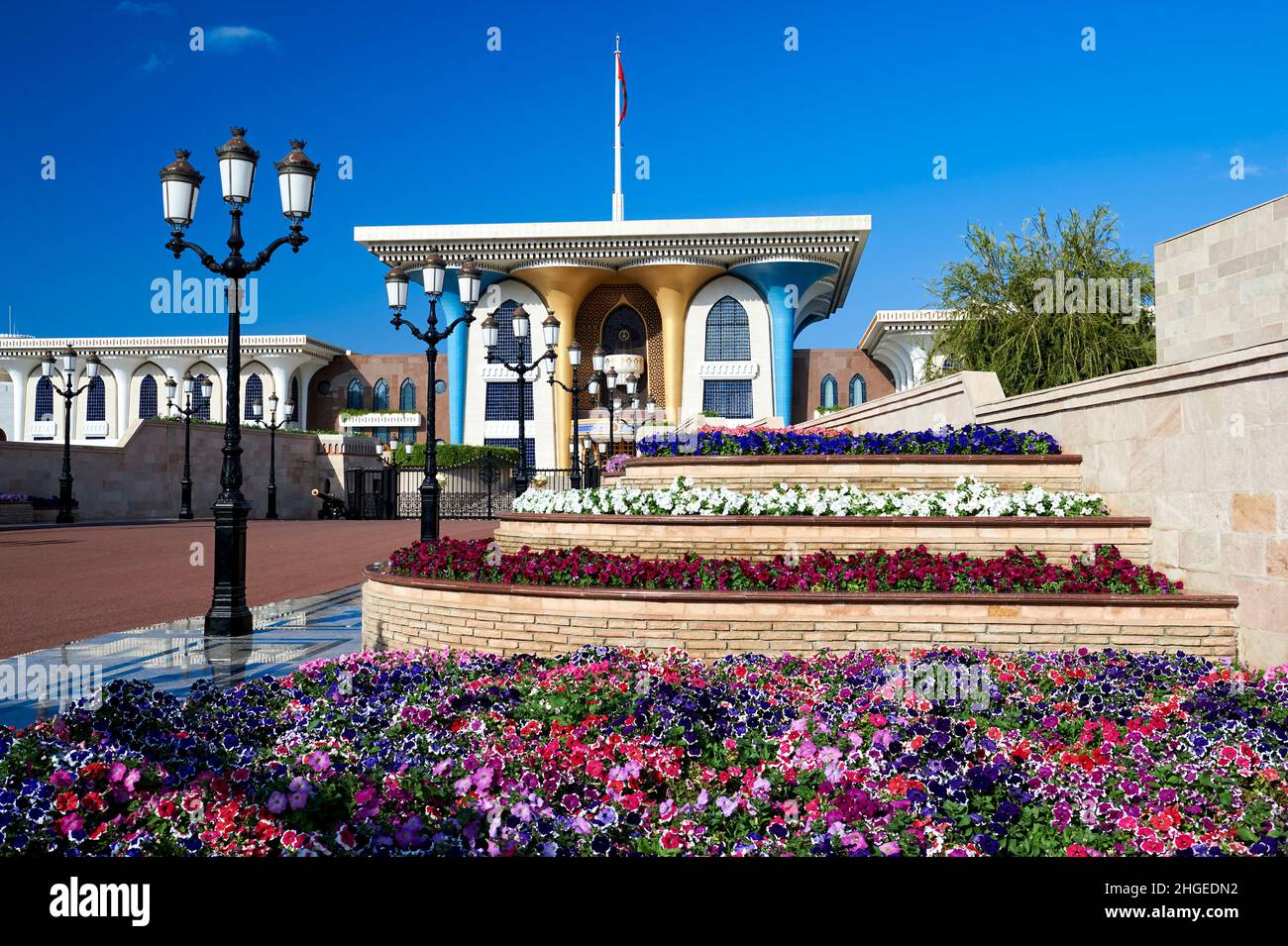 Oman. Muscat. Al Alam Palace Stock Photo - Alamy