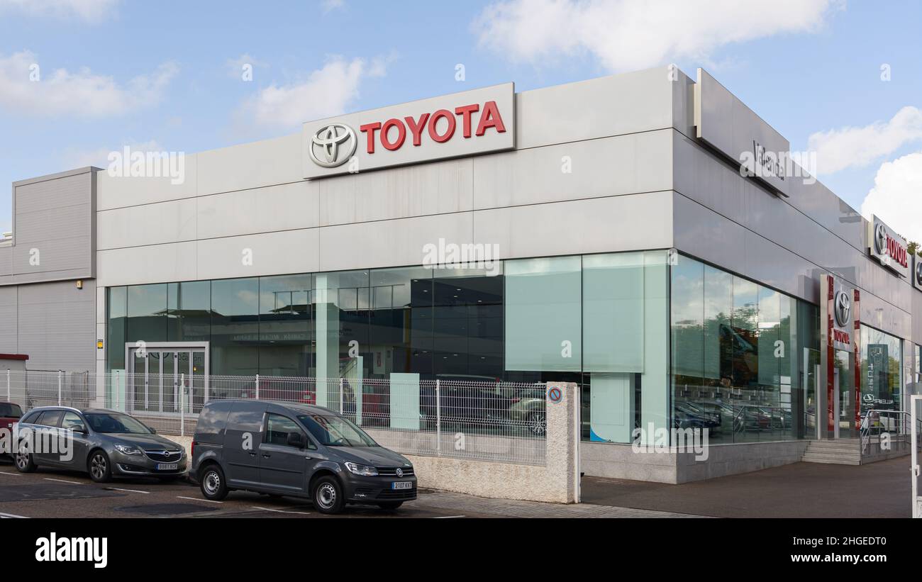 VALENCIA, SPAIN - JANUARY 13, 2022: Toyota is a Japanese multinational ...