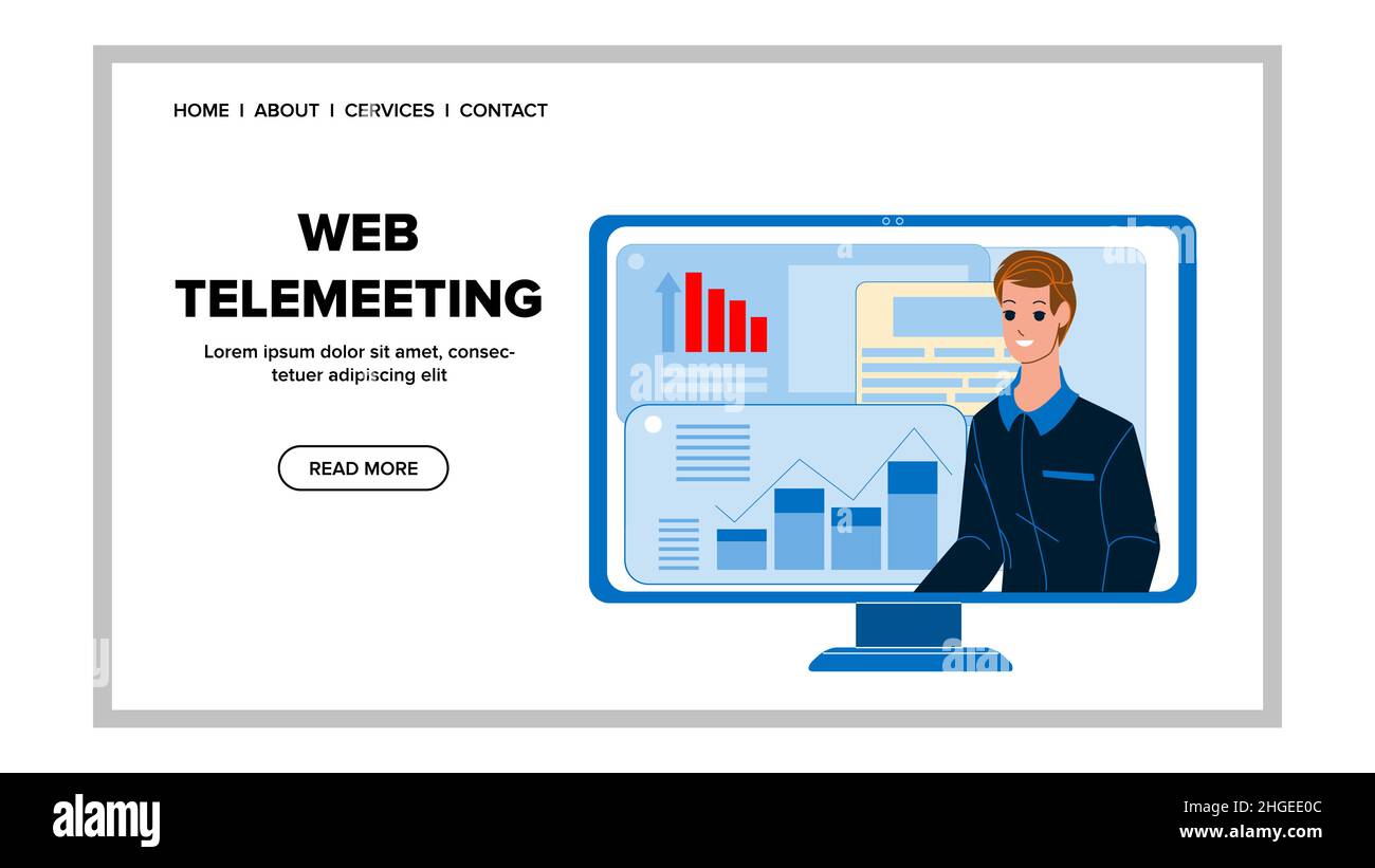 Web tele meeting vector Stock Vector Image & Art - Alamy