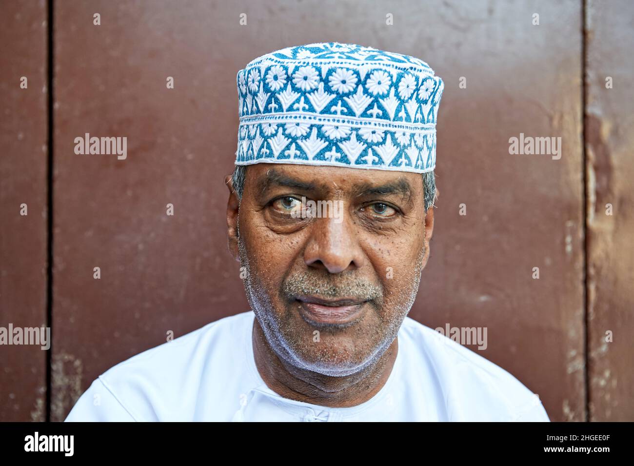 Oman. Muscat. Portrait of omani men Stock Photo - Alamy