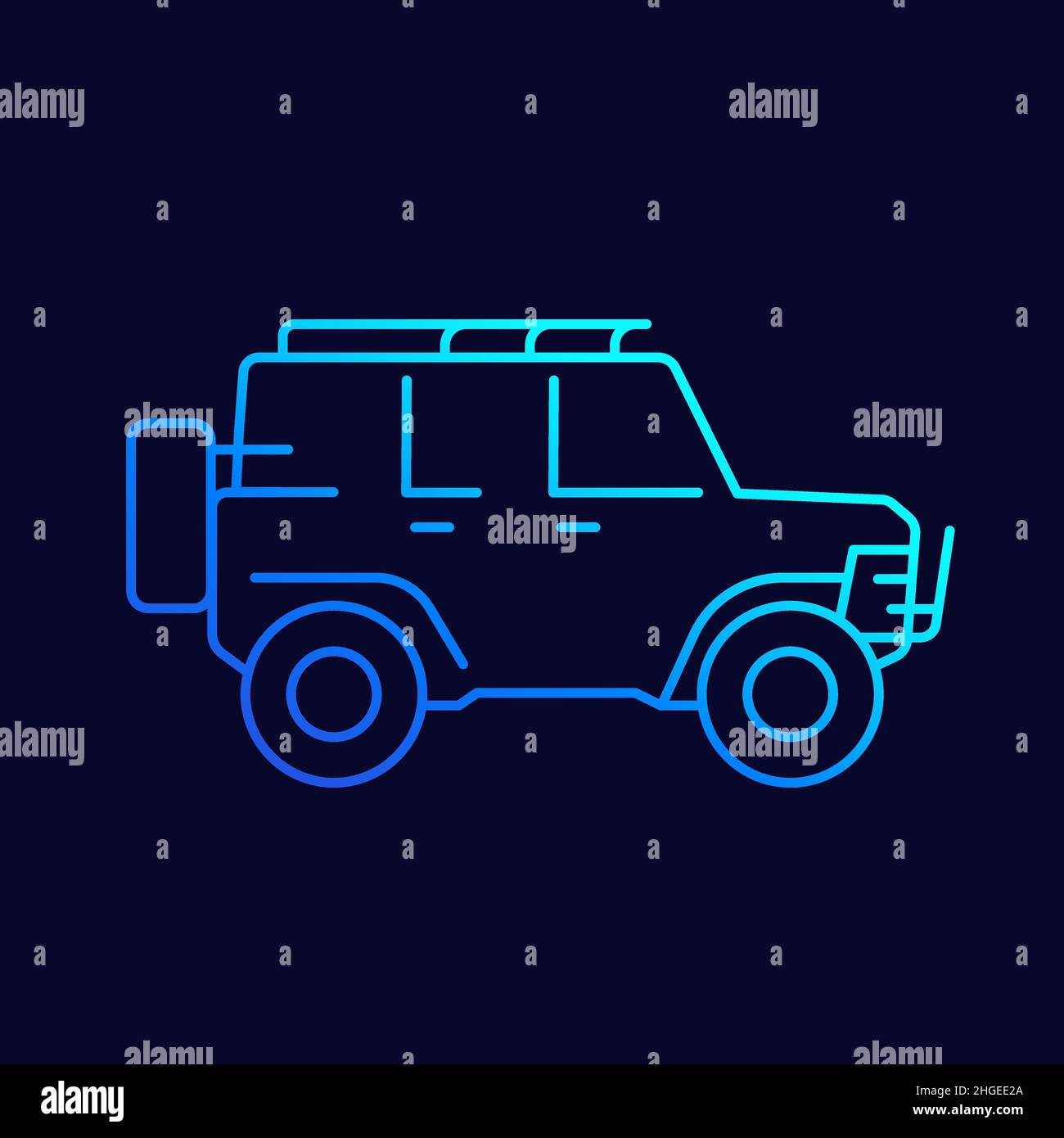 off-road car, 4wd suv linear icon Stock Vector Image & Art - Alamy