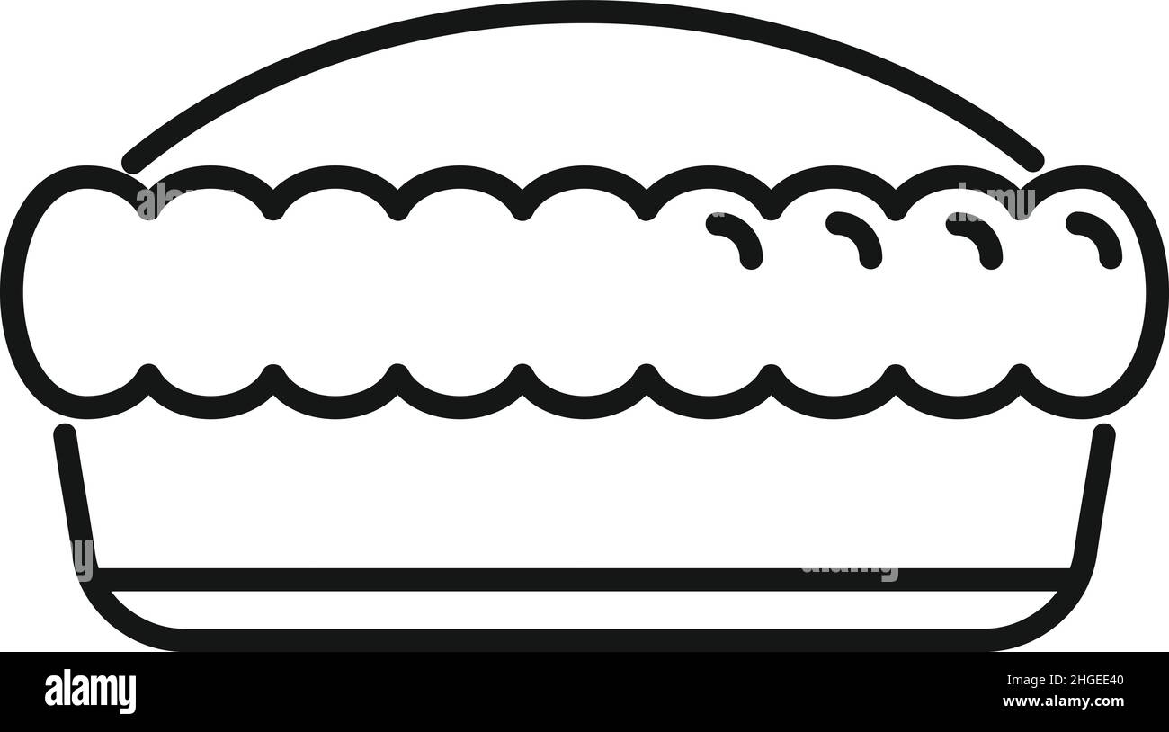Apple pie icon outline vector. Dessert cake. Tart fruit Stock Vector ...