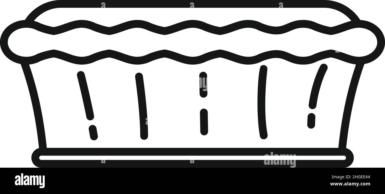 Apple pie dessert icon outline vector. Fruit cake. Cute pastry Stock ...