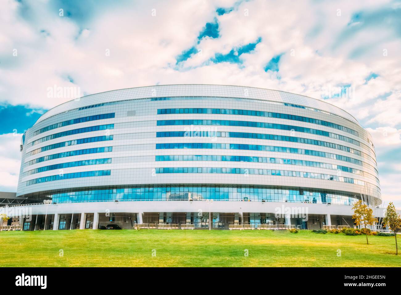 Minsk Arena In Belarus. Ice Hockey Stadium. Venue For 2014 World ...