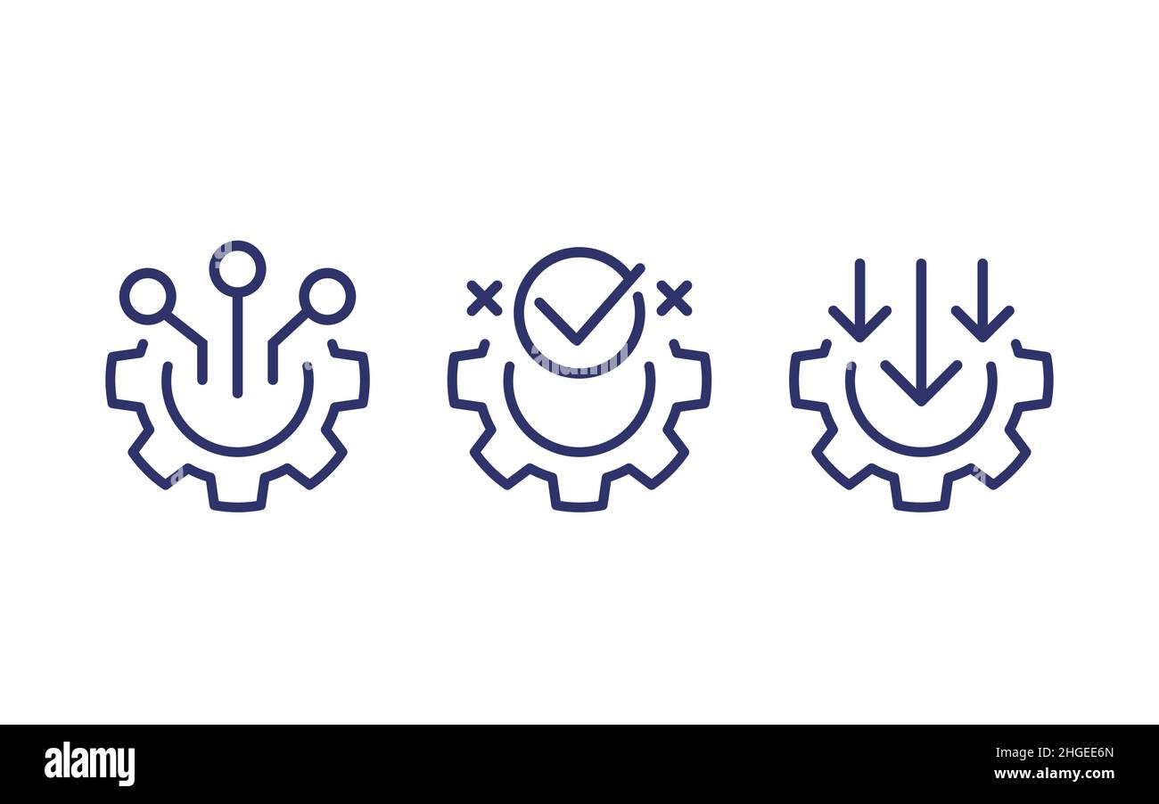 integration line icons on white Stock Vector Image & Art - Alamy