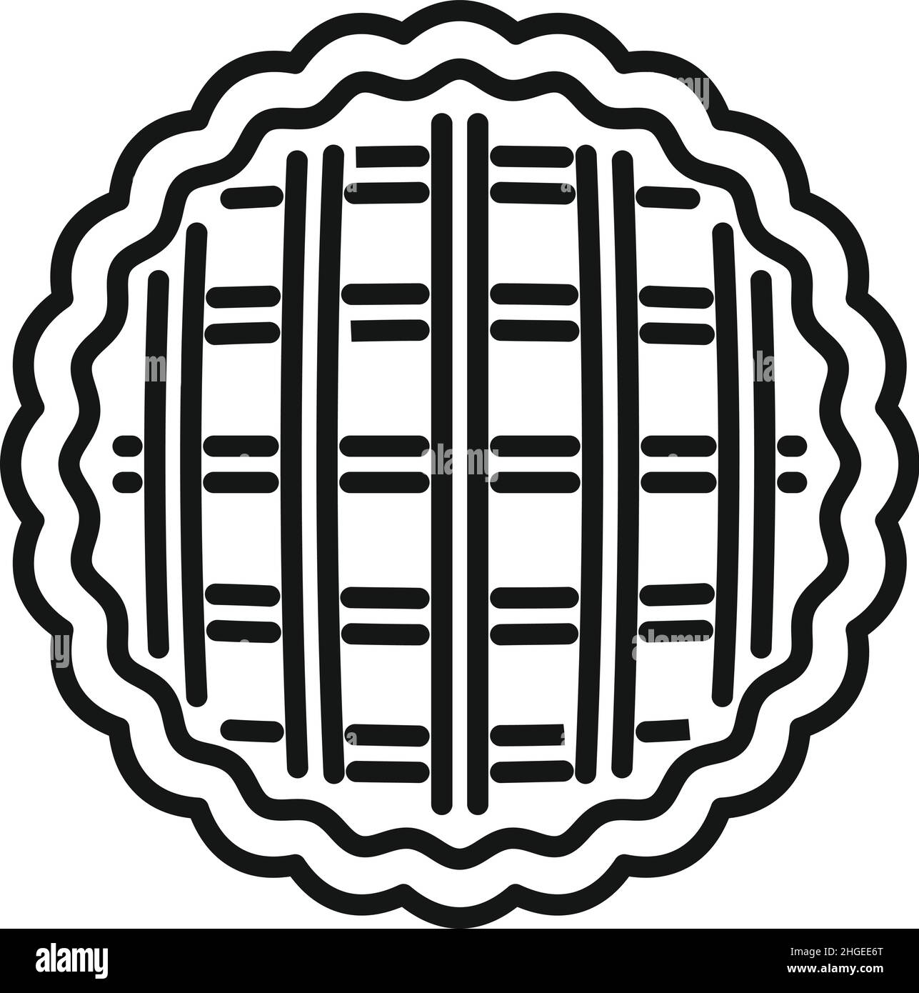 Cake pie icon outline vector. Sweet fruit. Cute pastry Stock Vector ...
