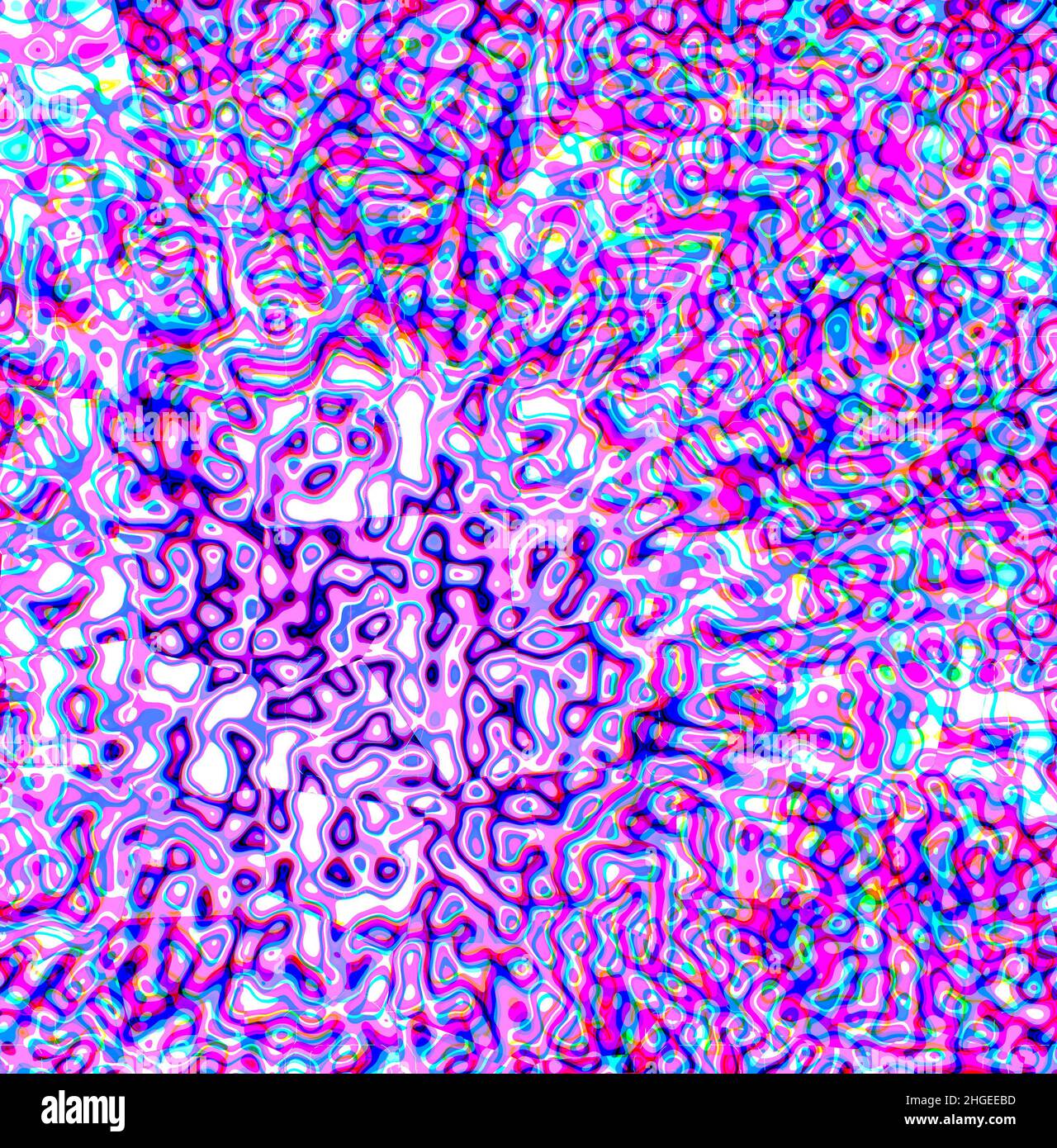 disabling static abstract multi coloured texture Stock Photo - Alamy