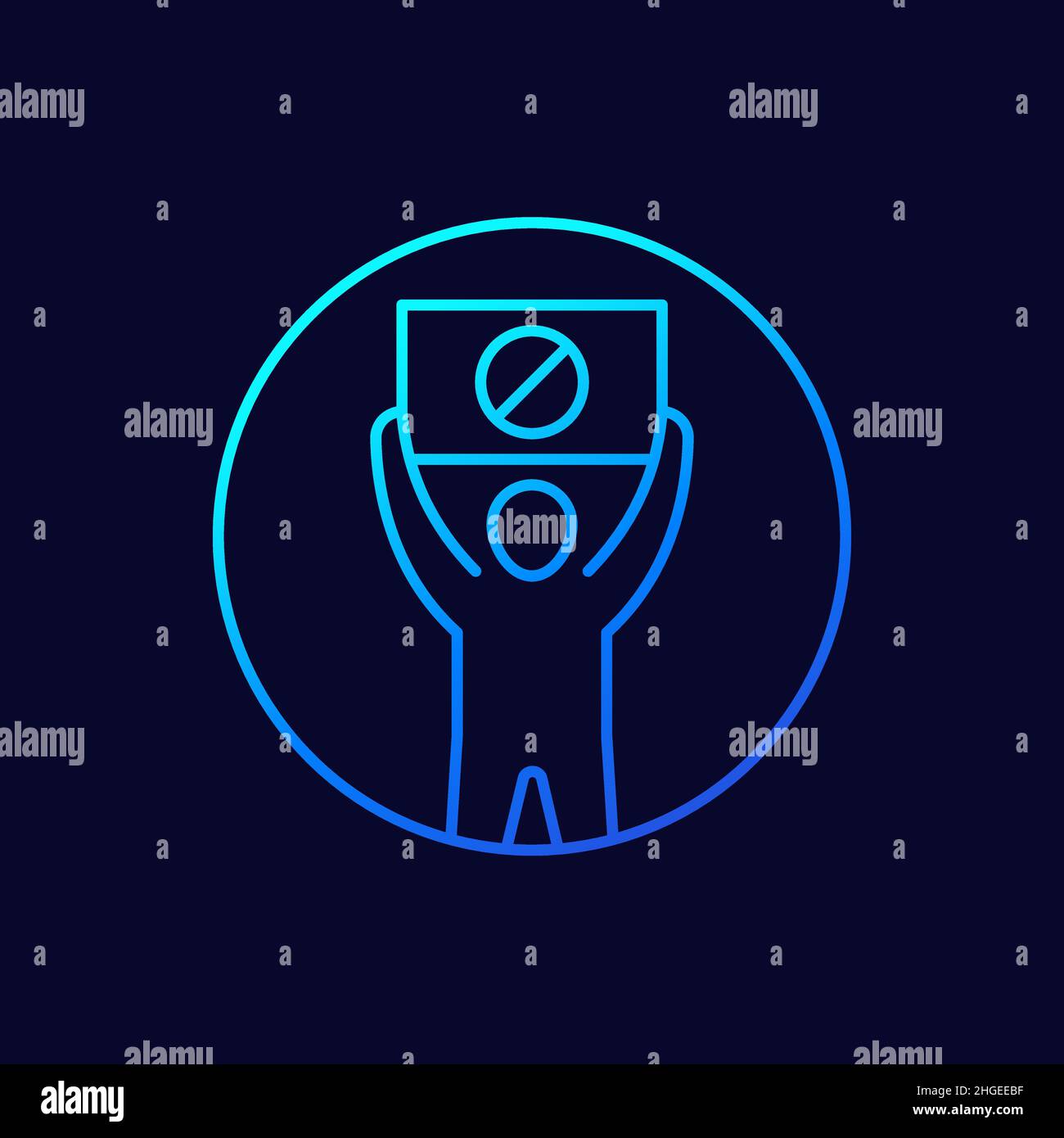 protester or activist line icon Stock Vector Image & Art - Alamy