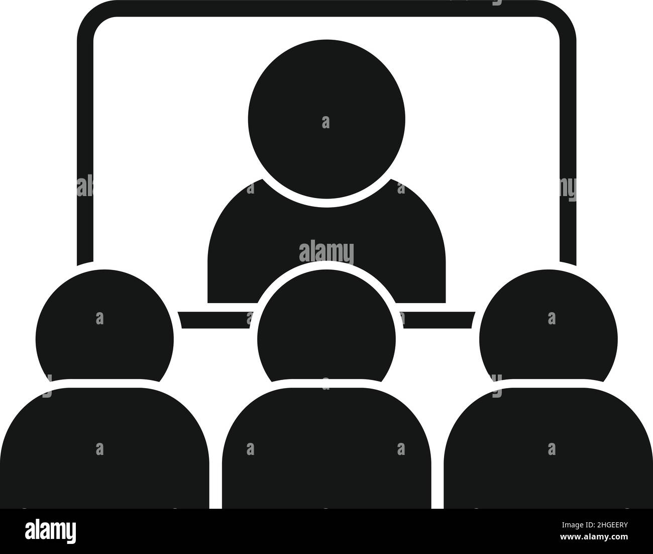 Mentor training icon simple vector. Business career. Teamwork help ...