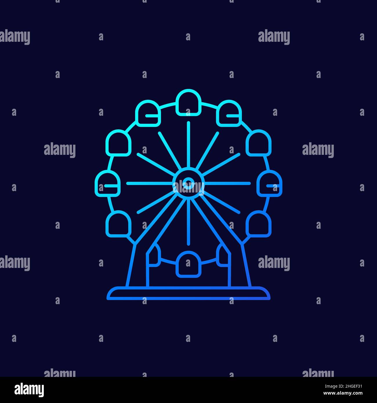 Ferris wheel line icon, vector Stock Vector Image & Art - Alamy