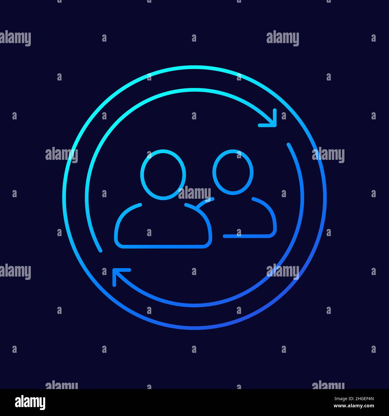 customer retention and returning clients line icon Stock Vector Image ...