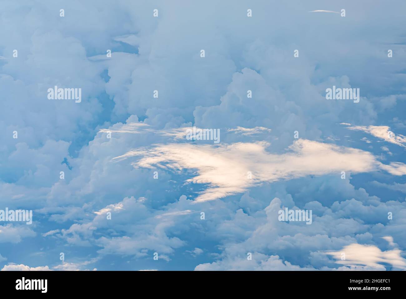 View over the clouds above Tanzania. Bright skyscape Stock Photo - Alamy