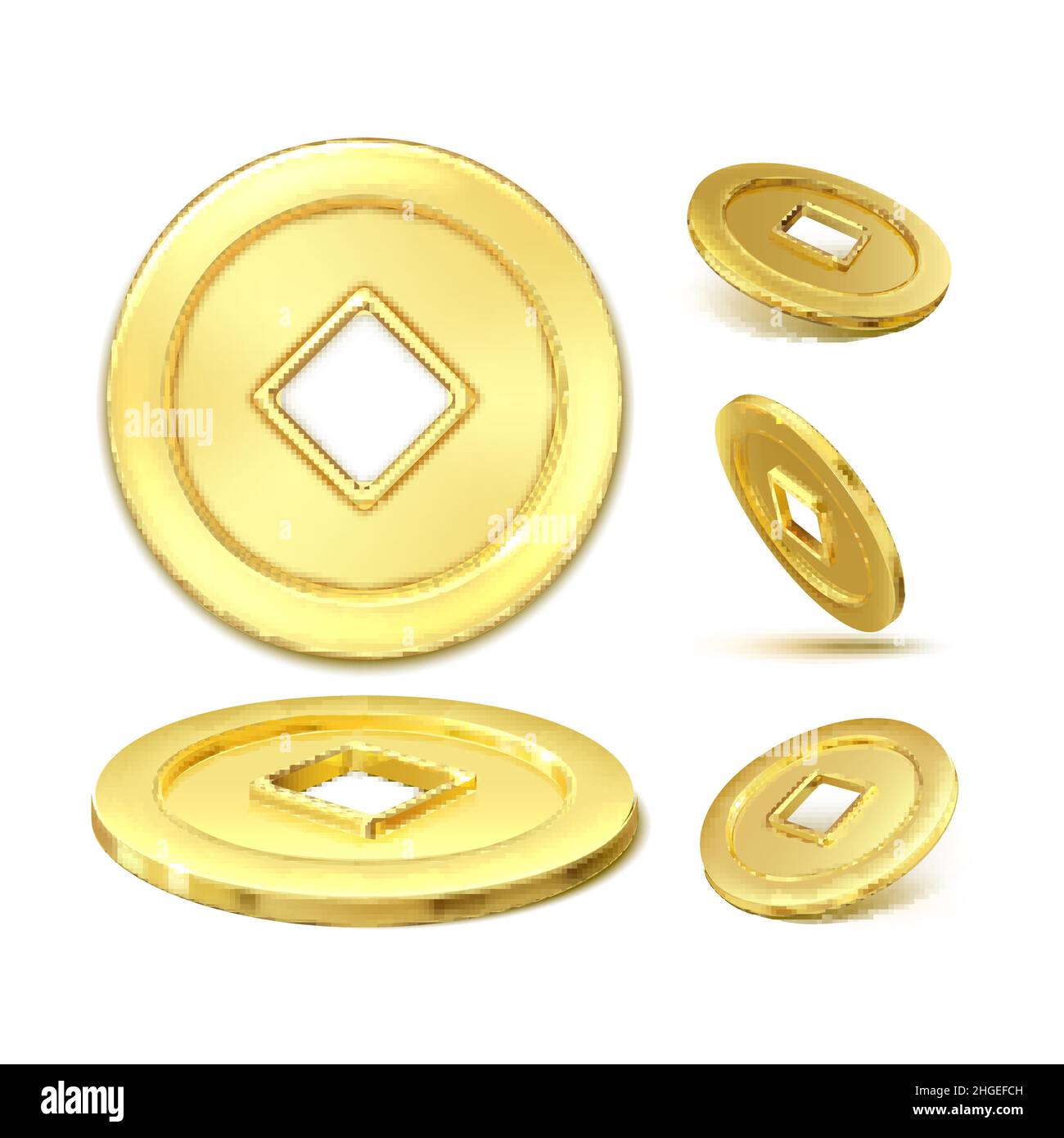 money coin china vector Stock Vector Image & Art - Alamy