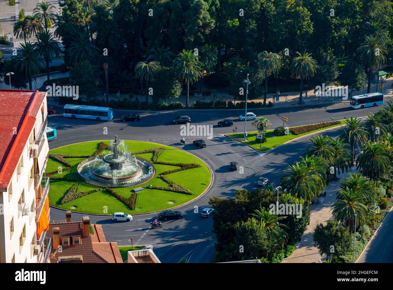 High angle view of roundabout Stock Photo - Alamy