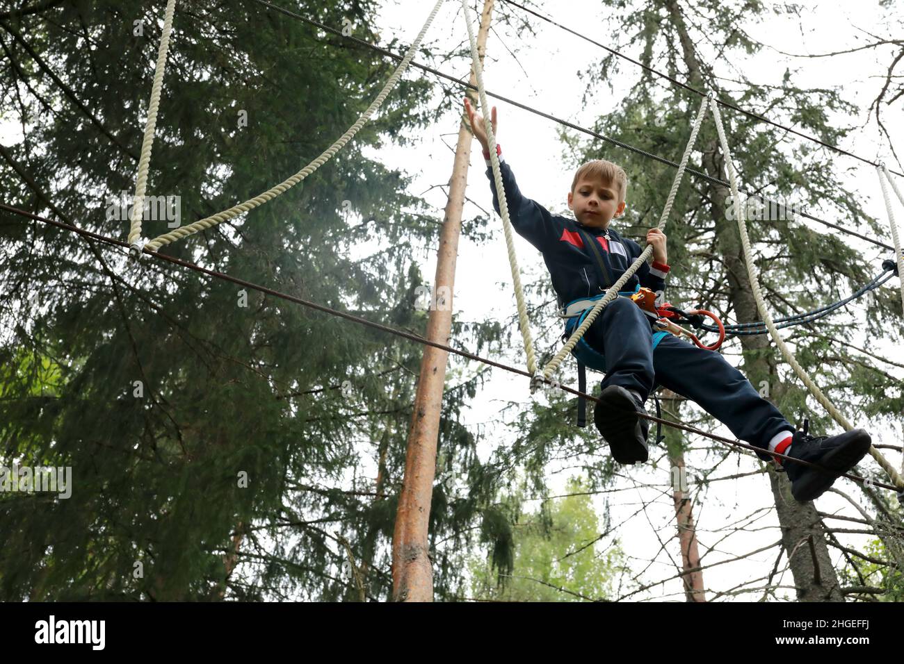 Child on obstacle course outdoor hi-res stock photography and images ...
