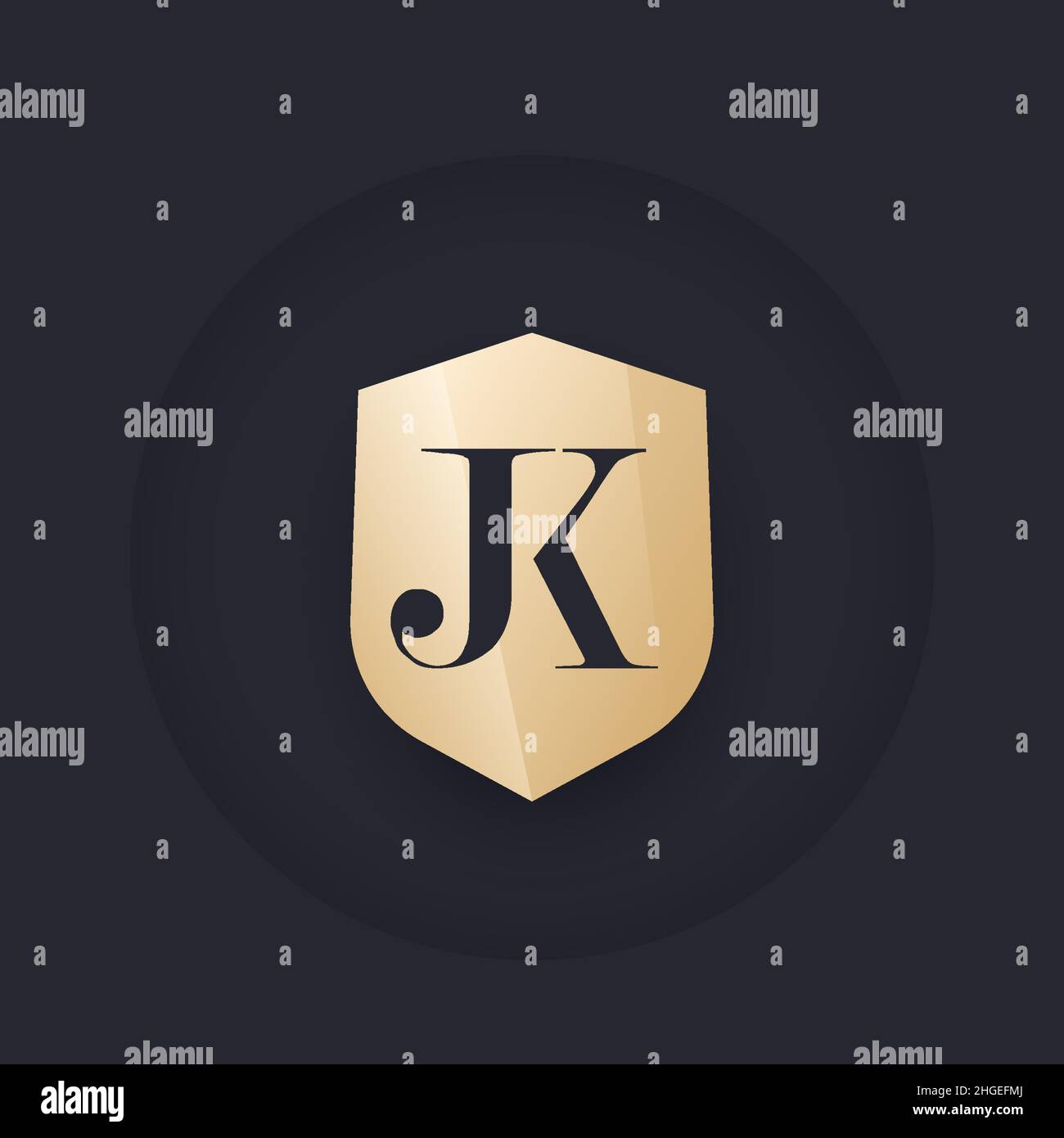JK monogram with shield, vector logo Stock Vector Image & Art - Alamy