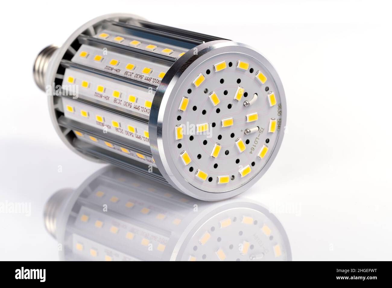 A powerful 35W LED light bulb isolated on white Stock Photo - Alamy