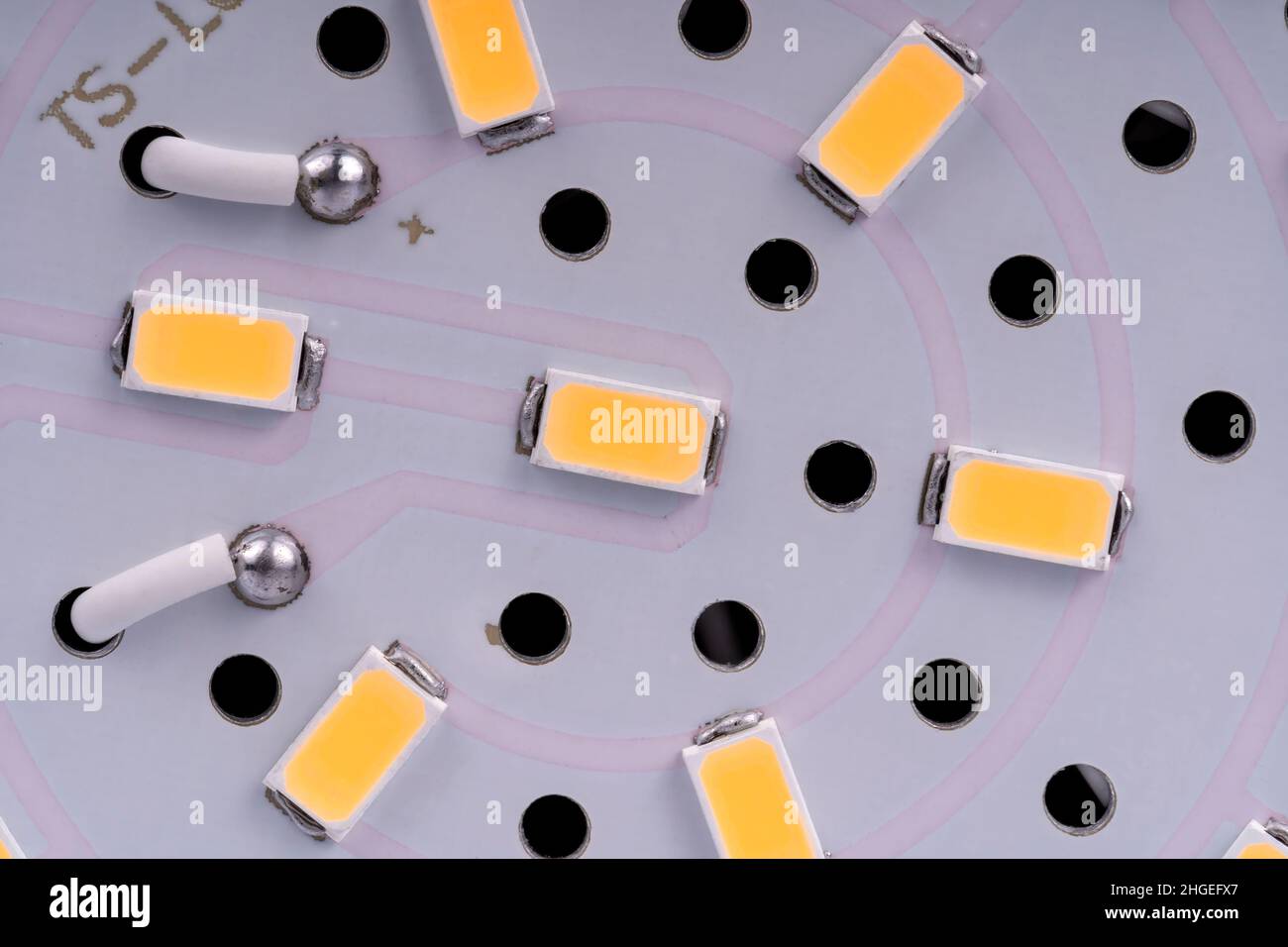 Powerful 35W LED light bulb detail isolated on white background Stock ...