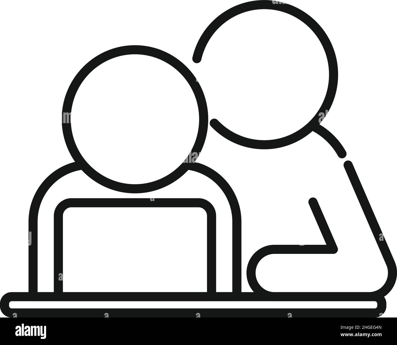 Mentor teamwork icon outline vector. Training career. Team skill Stock ...