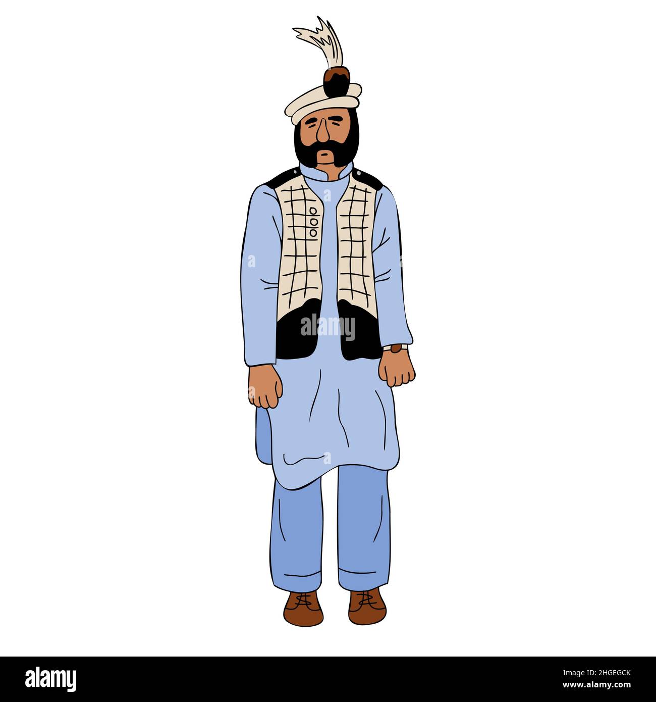 Man In Pak Clipart