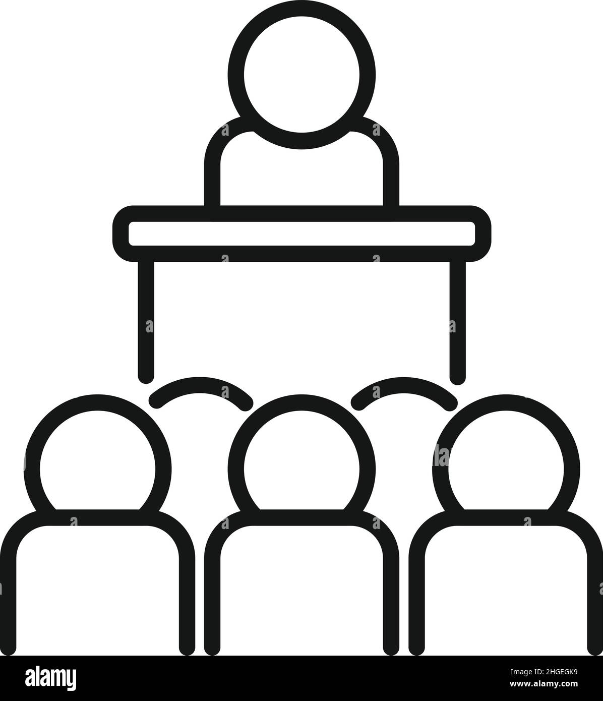 Mentor work icon outline vector. Training career. Success support Stock ...
