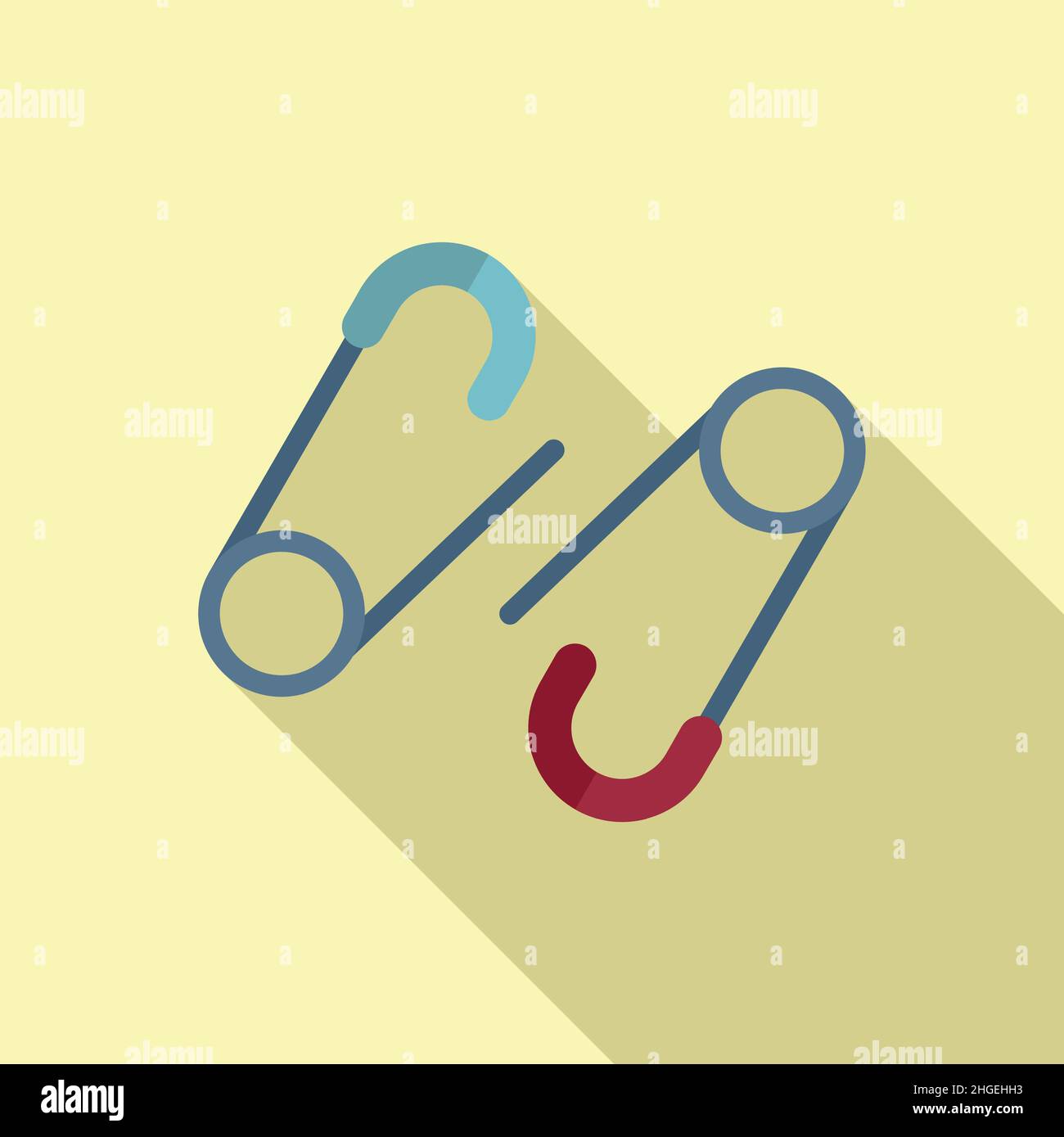 Clothing clip icon flat vector. Repair machine. Sew accessories Stock ...