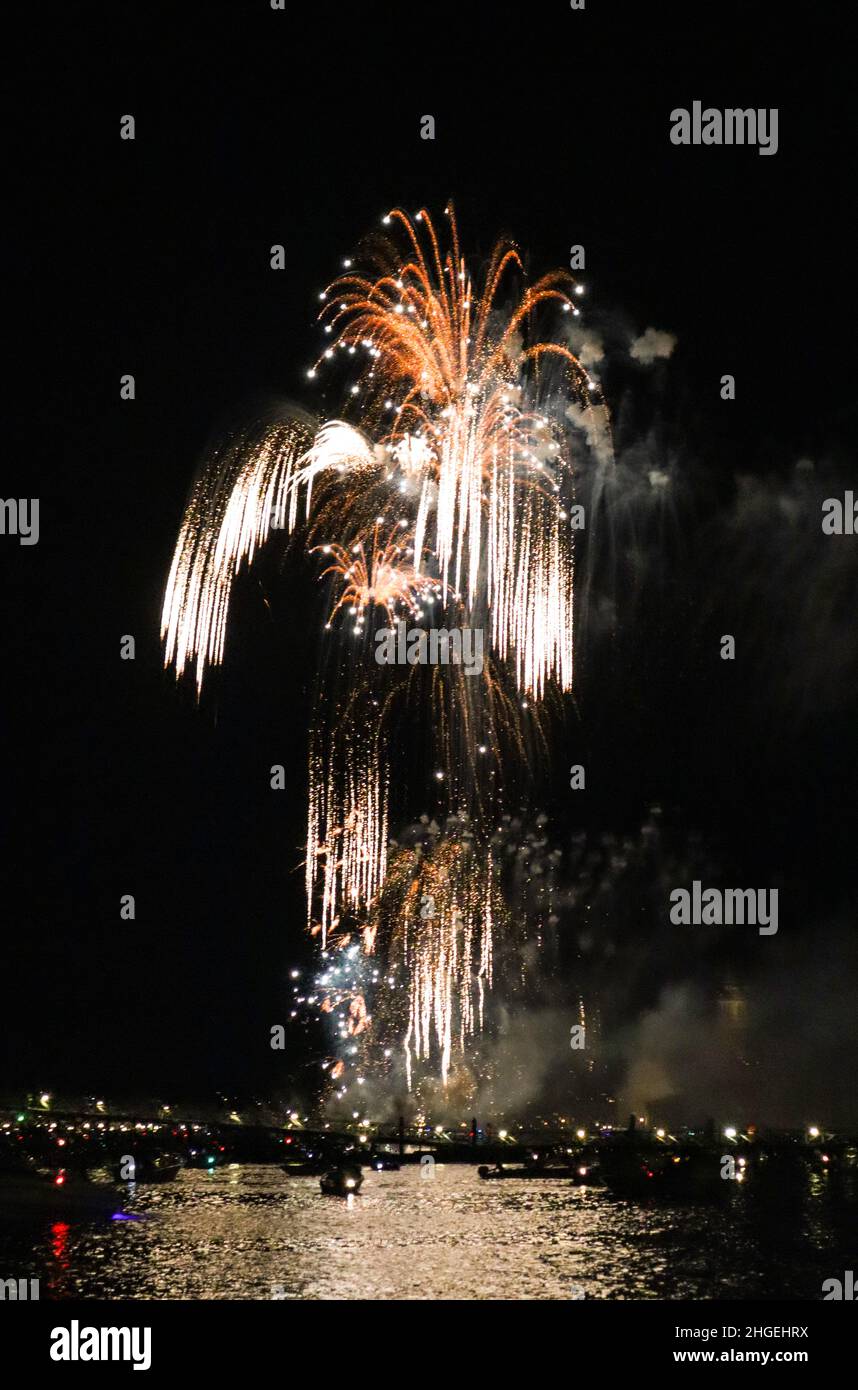 Fireworks during Redentore Fest in Venice, Italy Stock Photo - Alamy
