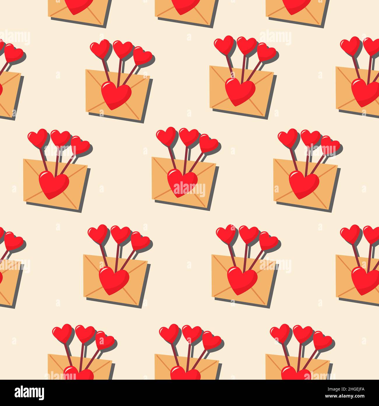 Envelope pink hearts on Stock Vector Images - Alamy