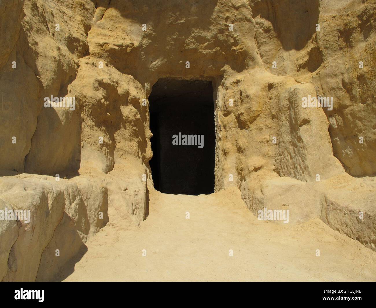 Hippie Caves at Matala on Crete in Greece,Europe Stock Photo - Alamy