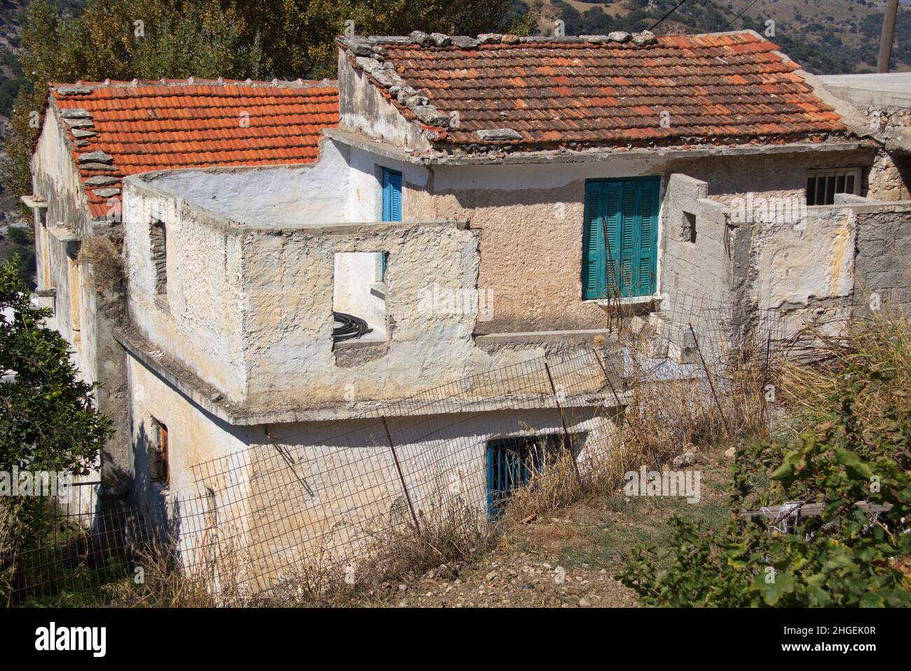 Architecture in the village Lappa near Georgioupoli on Crete in Greece ...