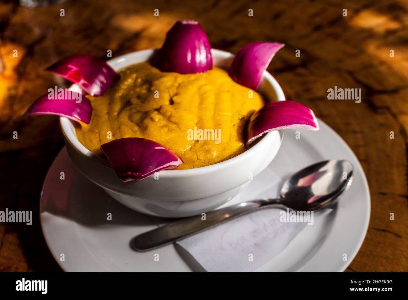 Delicious traditional food from Gran Canaria called Gofio Escaldado is ...