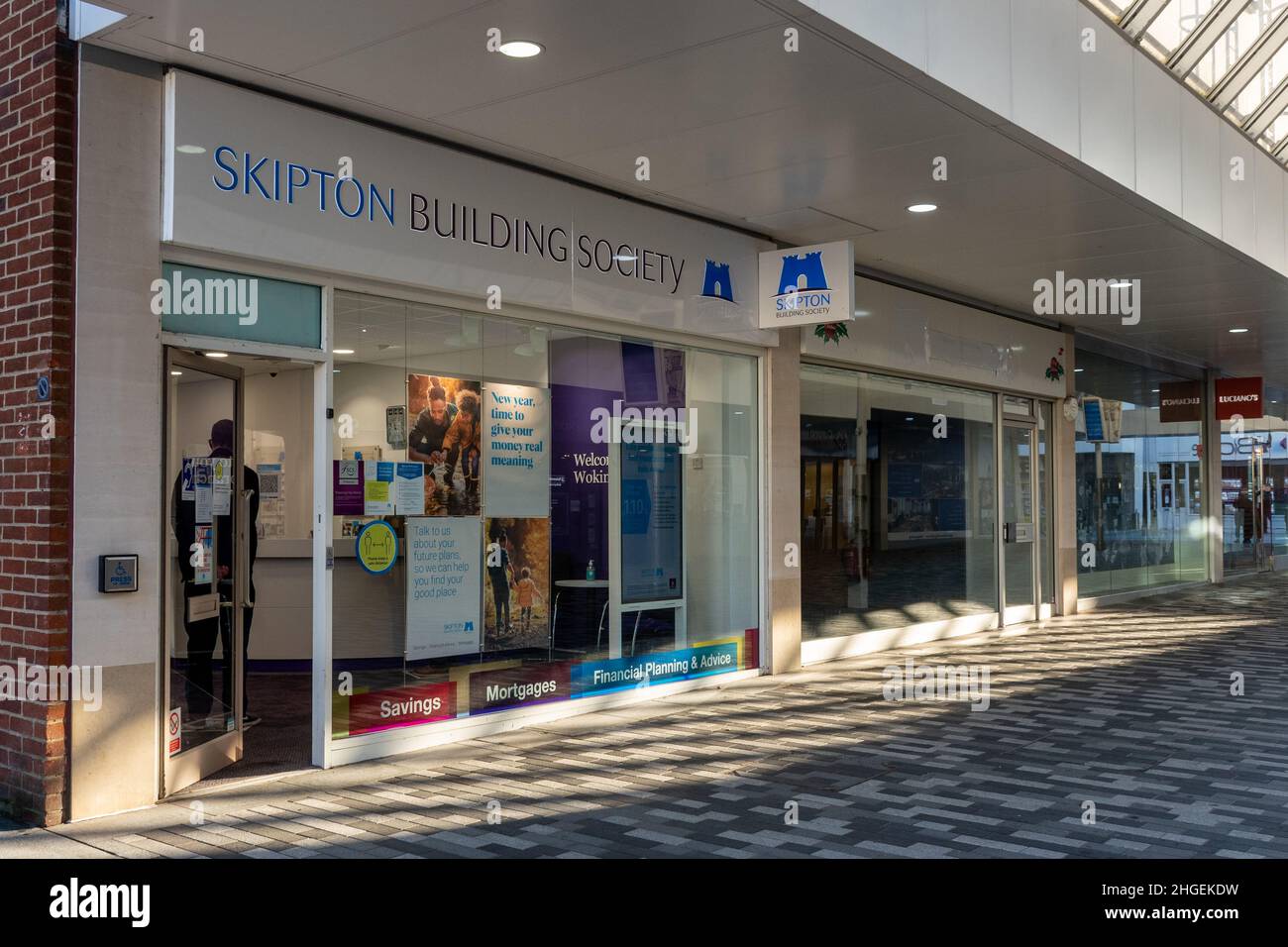 Skipton Building Society branch in Woking town centre, Surrey, England ...