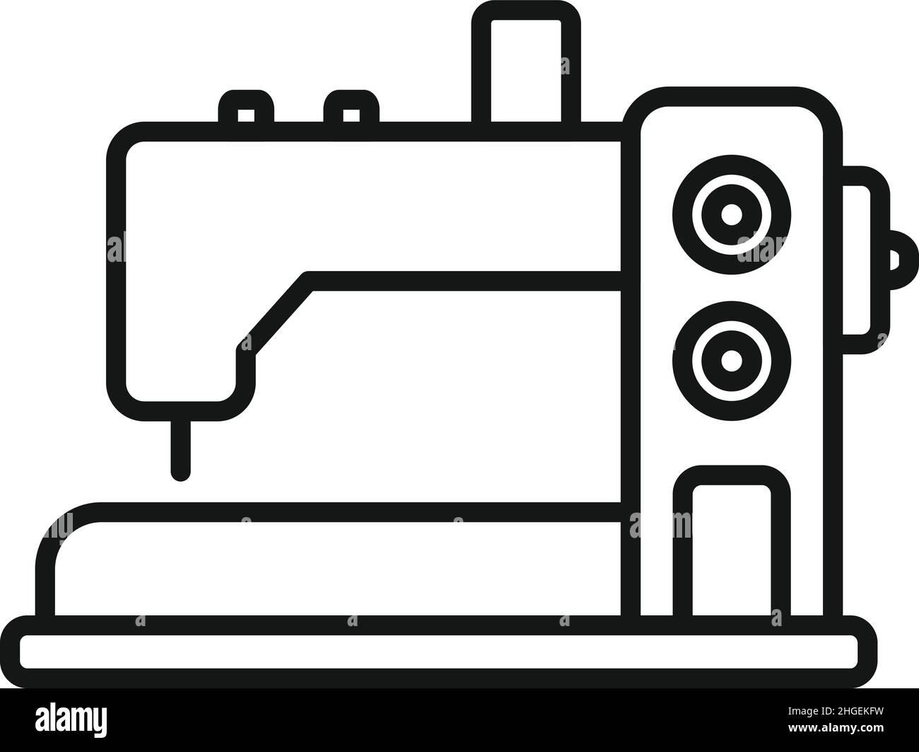 Sewing machine icon outline vector. Cloth cycle. Tailor dress Stock ...