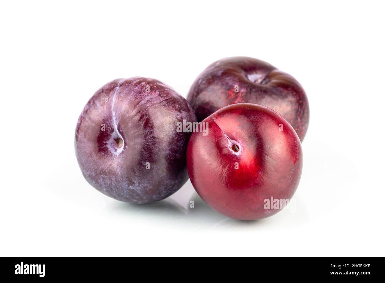 Plums. Ripe natural and organic plums isolated on white background ...